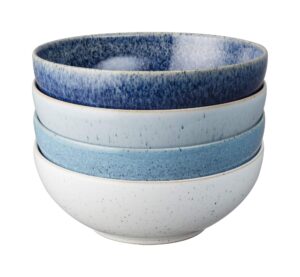 denby studio blue 4 piece cereal bowl set