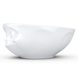 FIFTYEIGHT PRODUCTS TASSEN Porcelain Bowl, Tasty Face Edition, 11 oz. White (Single Bowl) Medium Bowl for Soup Cereal