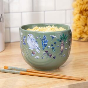 Silver Buffalo Harry Potter Fantasy Floral Ceramic Ramen Bowl Standard