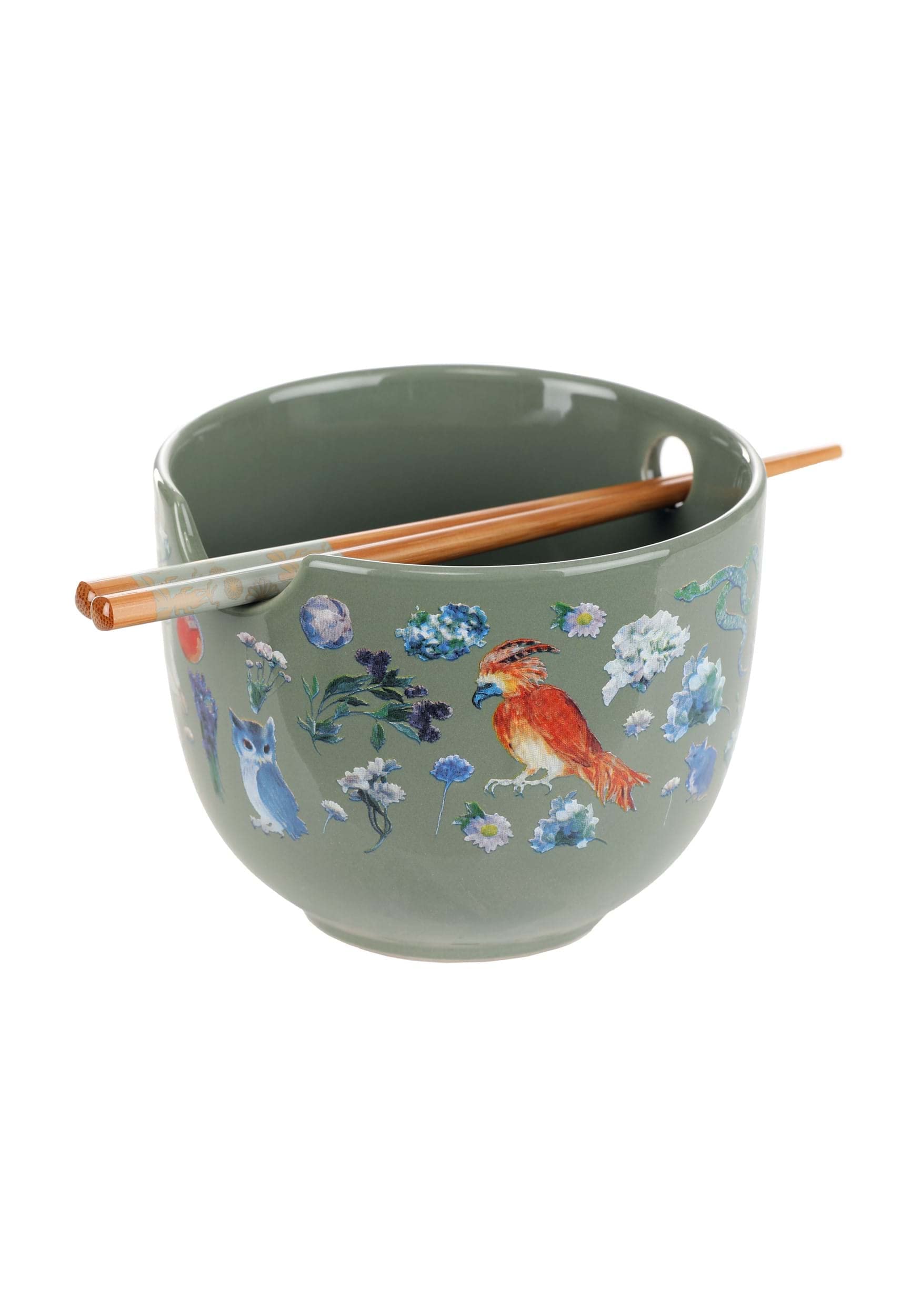 Silver Buffalo Harry Potter Fantasy Floral Ceramic Ramen Bowl Standard