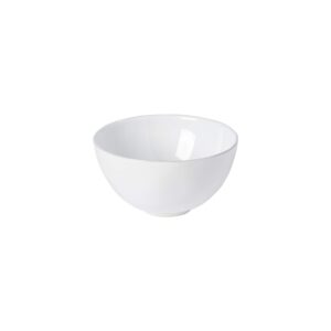 costa nova ceramic stoneware 22 oz. soup & cereal bowl - livia collection, white | microwave & dishwasher safe dinnerware | food safe glazing | restaurant quality tableware