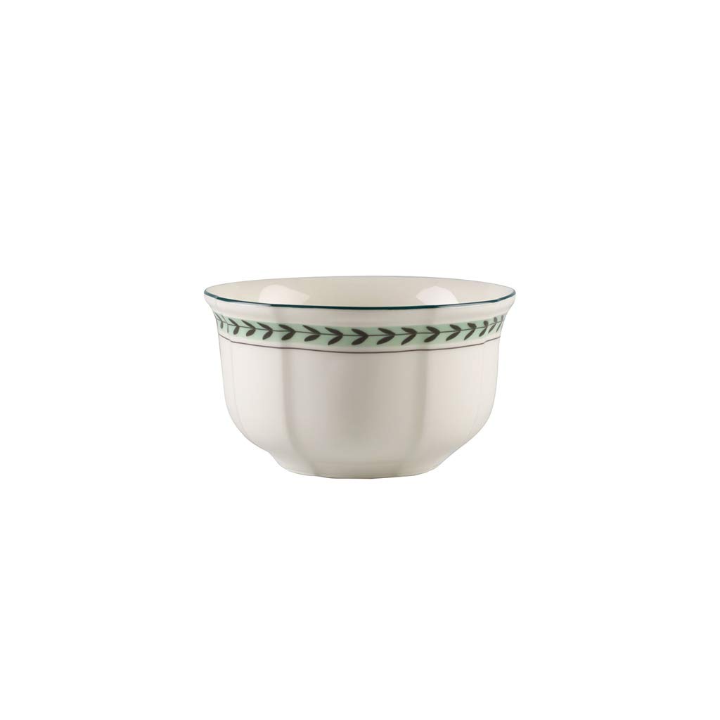 Villeroy & Boch French Garden Green Line 4in Bowl, 20 oz, Premium Porcelain, White/Green