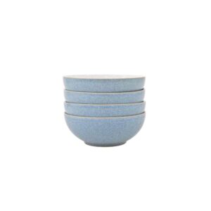 denby 381048907 elements 4 piece cereal bowl set, blue