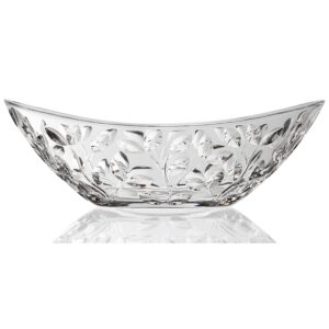 elegant multicolor design microwave dishwasher safe rcr laurus crystal oval bowl for kitchen - makes a great centerpiece, fruit bowl, or decorative piece