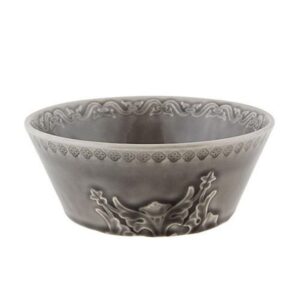 bordallo pinheiro rua nova cereal bowls, anthracite, set of 4