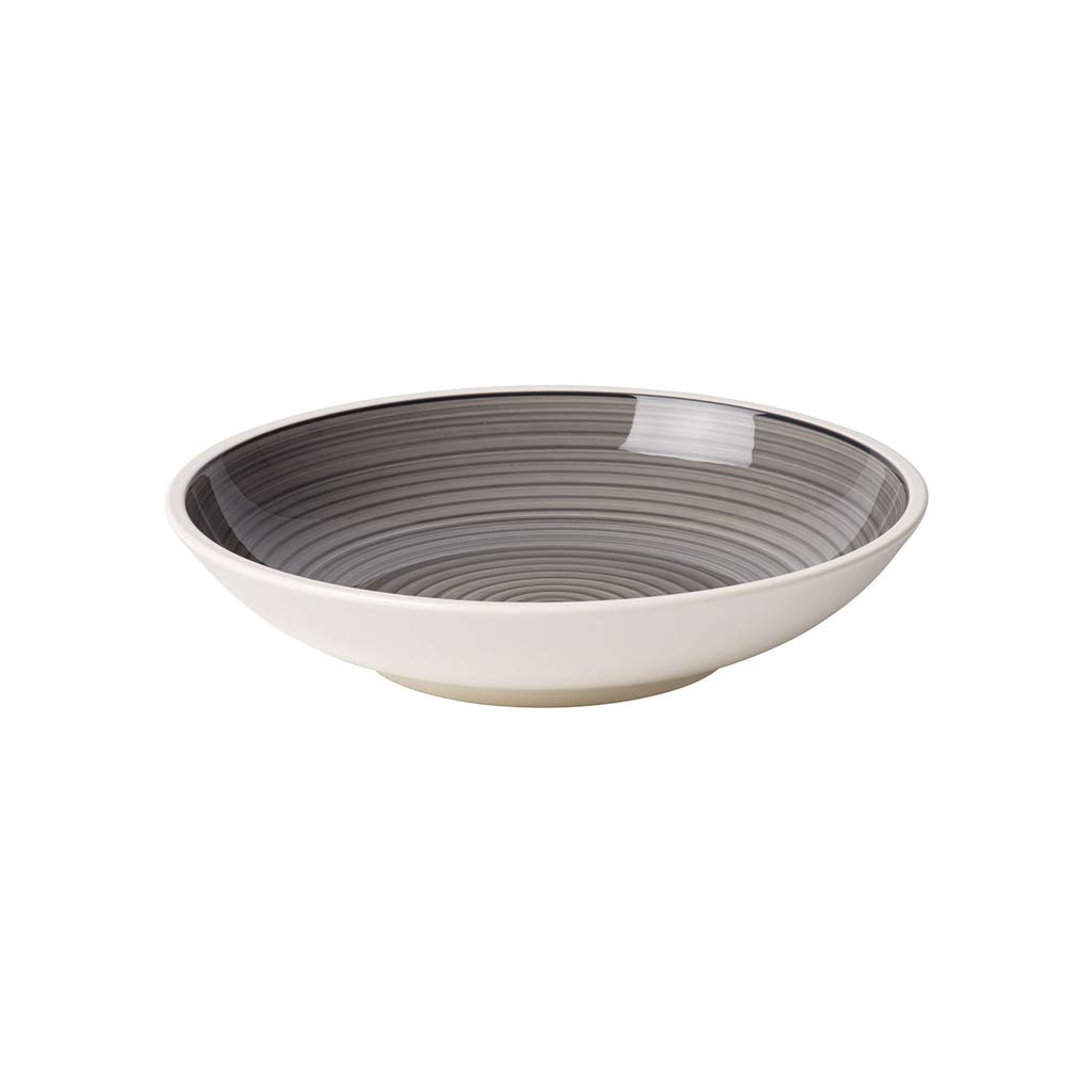 Villeroy & Boch Manufacture Gris Pasta Bowl, 37 oz/9.25 in, Gray