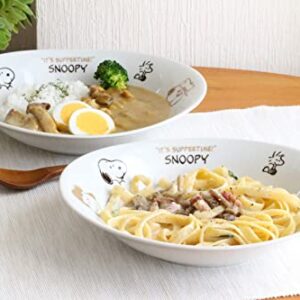 シミズ陶業(Shimizutougyou) Brownpal Snoopy Curry Pasta Plate, Set of 2