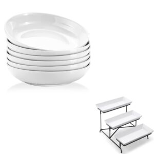 yedio 22 oz pasta bowls 3 tier serving tray