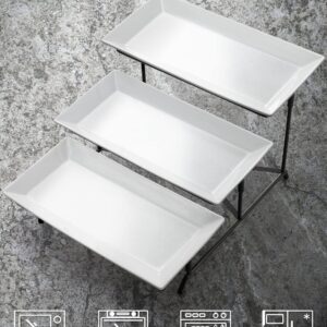 Yedio 30 oz Pasta Bowls 3 Tier Serving Tray