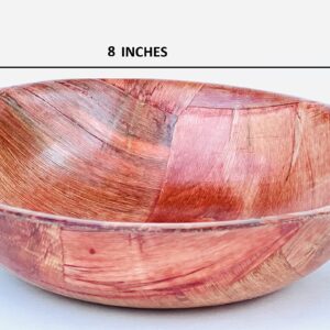 United Brands USA Wood Wooden Salad Bowl Set 6 (8 inches)