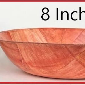 United Brands USA Wood Wooden Salad Bowl Set 6 (8 inches)