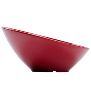 G.E.T. B-788-RSP Angled Cascading Serving Bowl for Salads, Rice and Dessert, 16 Ounce / 8", Red