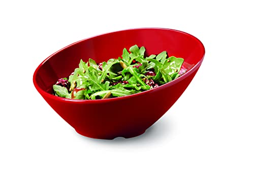 G.E.T. B-788-RSP Angled Cascading Serving Bowl for Salads, Rice and Dessert, 16 Ounce / 8", Red