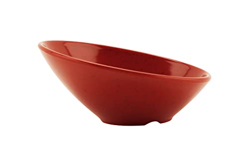 G.E.T. B-788-RSP Angled Cascading Serving Bowl for Salads, Rice and Dessert, 16 Ounce / 8", Red