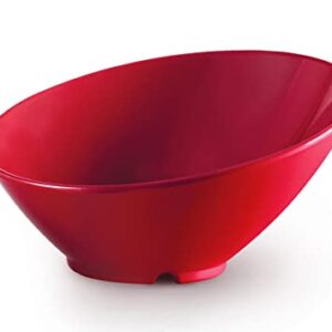 G.E.T. B-788-RSP Angled Cascading Serving Bowl for Salads, Rice and Dessert, 16 Ounce / 8", Red