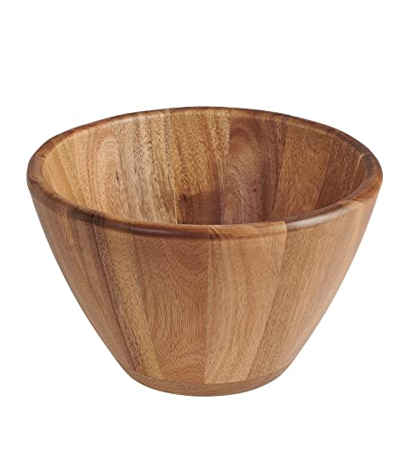 Servappetit Acacia Wood Large Serving Bowl - Made of Premium Acacia Wood - Salads, Fruits, Chips, Nachos, Bread and other Snacks