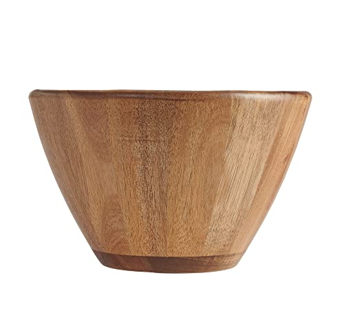 Servappetit Acacia Wood Large Serving Bowl - Made of Premium Acacia Wood - Salads, Fruits, Chips, Nachos, Bread and other Snacks