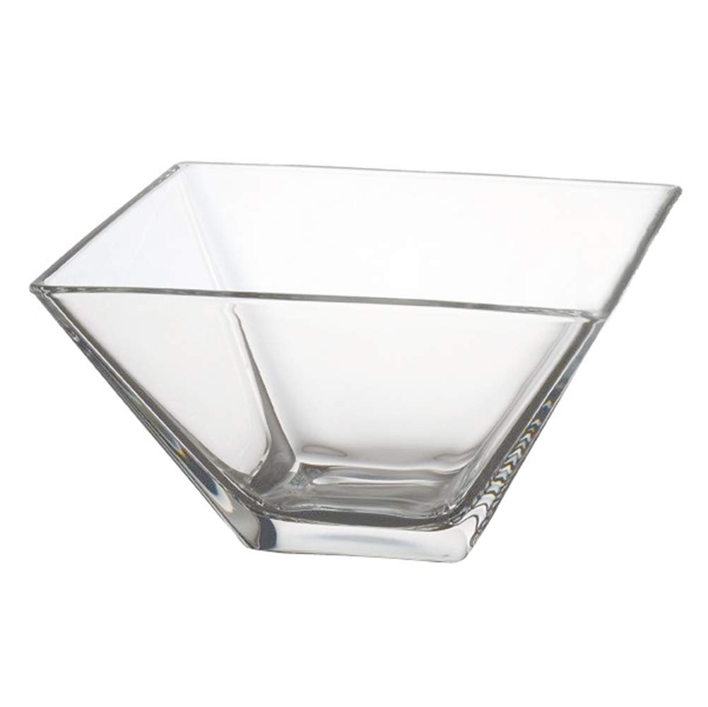 Glass - Bowl - Square - For Fruit - Salad - Classic Clear - 7.6" Square - Made in Europe - by Barski