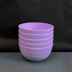 NANAOUS Small Bowls Set of 5, 14 OZ Reusable Wheat Straw Bowl, Kitchen Bowls for Dessert Bowls for Serving Soup, Oatmeal, Pasta and Salad(Purple)