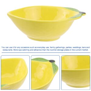 Luxshiny Appetizer Bowl Fruit Shaped Bowls Lemon Grape Plate Bowl Dessert Bowl Porcelain Dried Fruit Serving Platter Candy Nut Bowl for Snacks Fruit Salad Snacks Dish