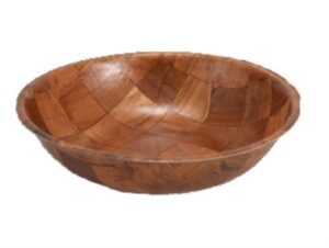 winco wwb-14 wooden woven salad bowl, 14-inch, set of 4 …