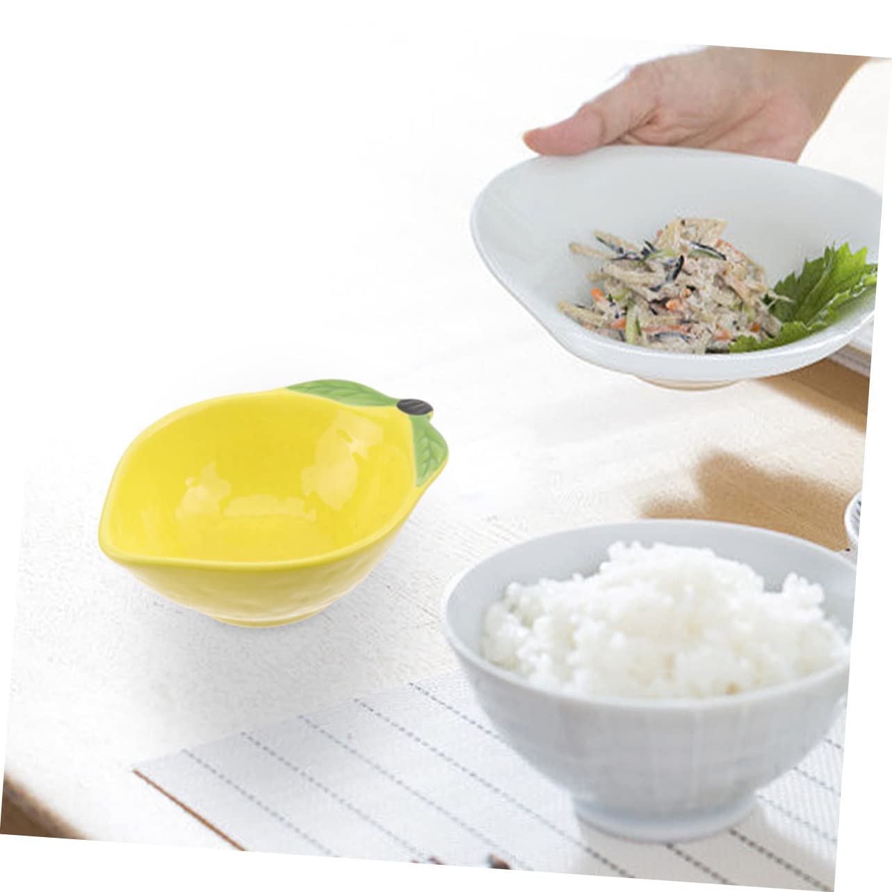 Housoutil 3pcs Ceramic Dish Sushi Candy Kids Dinnerware Sets Kids Snack Container Serving Plate Ceramic Salad Bowls Ceramic Dipping Bowls Sauce Container Small Ceramic Bowls Sauce Fruit Dish