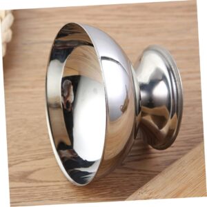 1pc Stainless Steel Dessert Cup Small Terrarium Footed Fruit Bowl Centerpiece Salad Bowl Footed Pudding Cup Candy Bowl Footed Dish Fruit Storage Bowl Mini Salt Stainless Steel