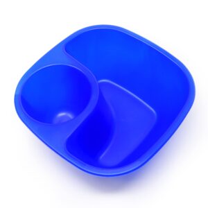 Rolling Sands Reusable Snack and Dip Bowls, 5 Pack, USA Made, Dishwasher and Microwave Safe Personal Size Plastic Divider Blue Bowls, BPA-Free