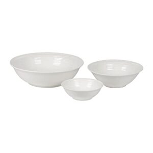 10 Strawberry Street Nova White Round 62-Piece Dinnerware Set, Service for 6