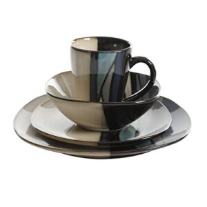 Gibson Elite Althea Reactive Dinnerware Set, Teal, Service for 4 (16pcs)