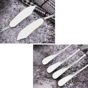 KINMINGZHU 6pcs Stainless Steel Butter Knife, Cheese/Butter Spreaders, Breakfast Spreads Knives,Cheese and Condiments(Silver