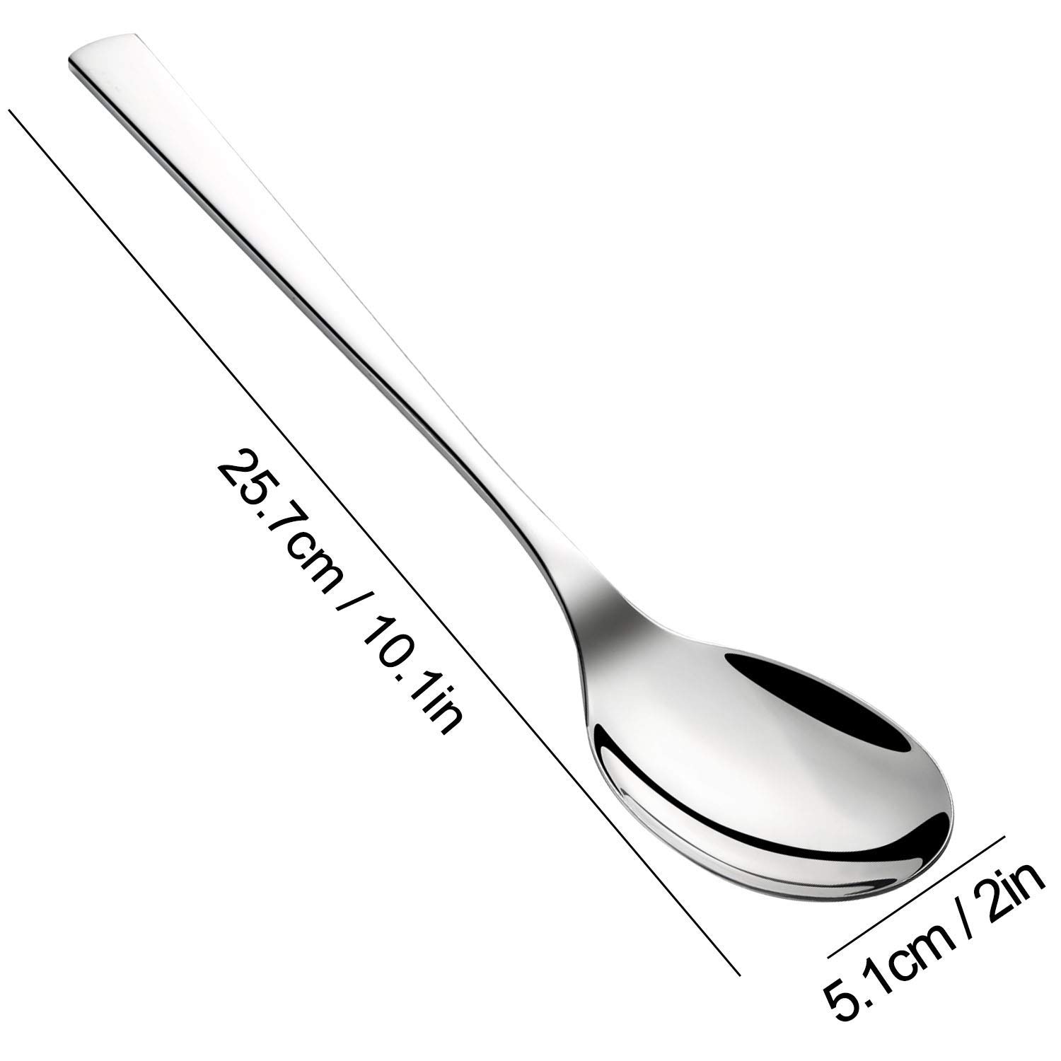 KEAWELL Premium Serving Spoon Set, 18/10 Stainless Steel Large Serving Spoon Tabletop Flatware Serving Utensil Buffet Banquet Serving Tablespoons(pack in 2), Mirror-Polished, Buffet Serving set