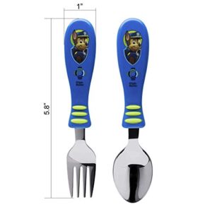 Zak Designs Paw Patrol Easy Grip Flatware Fork And Spoon Utensil Set – Perfect for Toddler Hands With Fun Characters, Contoured Handles And Textured Grips, Paw Patrol Boy