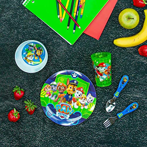 Zak Designs Paw Patrol Easy Grip Flatware Fork And Spoon Utensil Set – Perfect for Toddler Hands With Fun Characters, Contoured Handles And Textured Grips, Paw Patrol Boy