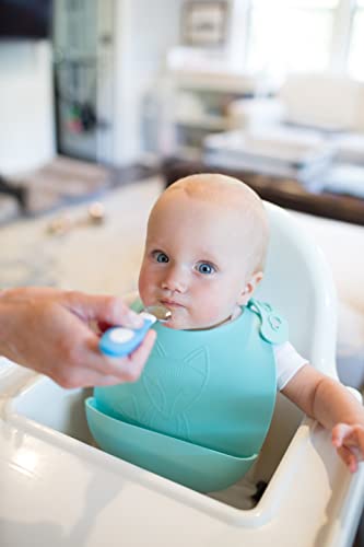 Dr. Brown's Designed to Nourish Soft-Grip Spoon and Fork Set,Blue & White