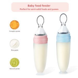 Termichy Baby Food Dispensing Spoon: Squeeze Feeder Dispenser for Baby - Self Feeding Bottle Spoon