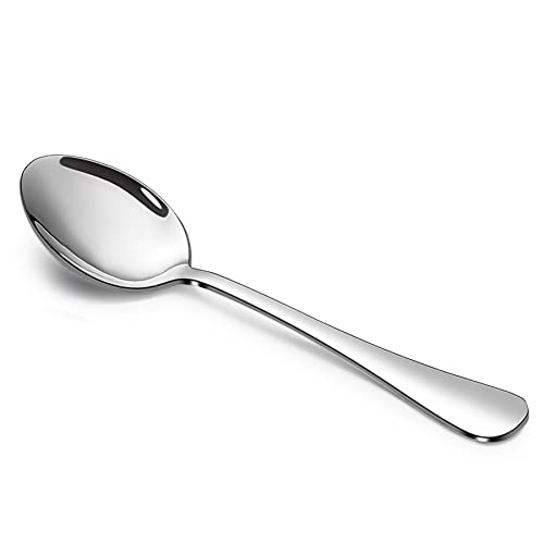 OLAT 12-Piece Teaspoons Pack, Food-Grade Stainless Steel Dessert Spoon Set of 12 (Silver 6.7 Inches)