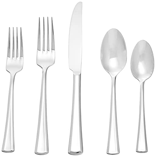 Oneida Noble 20 Piece Everyday Flatware 18/0 Stainless Steel, Service for 4, Silverware Set