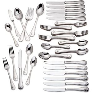 lenox 829739 french perle flatware set, 11.30 lb, 65-piece