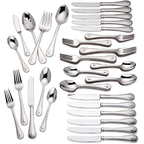 Lenox 829739 French Perle Flatware Set, 11.30 LB, 65-Piece