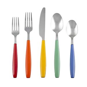 fiesta jamboree multi-color 20-piece flatware set, service for four