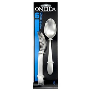 Oneida Vale Set of 6 Dinner Spoons, Silverware Set