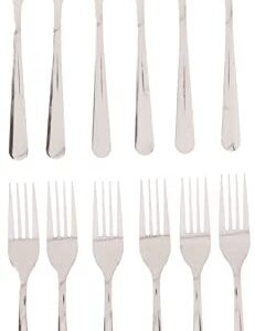 Winco 12-Piece Windsor Dinner Fork Set, 18-0 Stainless Steel,Silver