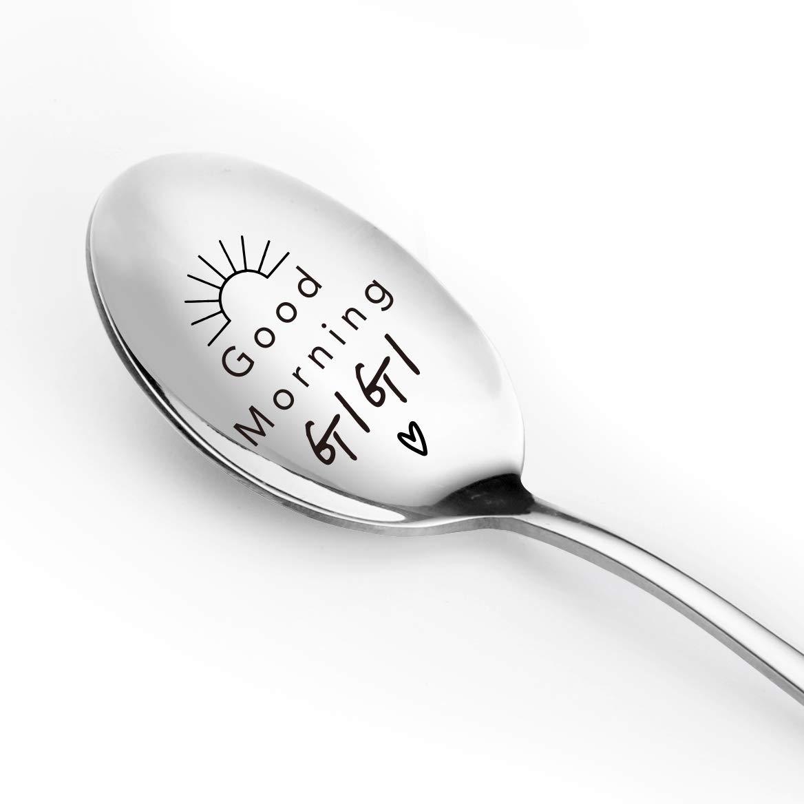 Best Grandma Gifts Gigi - Good Morning Gigi Spoon Funny Spoon Engraved Stainless Steel - Tea Coffee Spoon - Gigi Gift from Granddaughter Grandson - Gigi Mother's Day/Birthday/Christmas Gifts