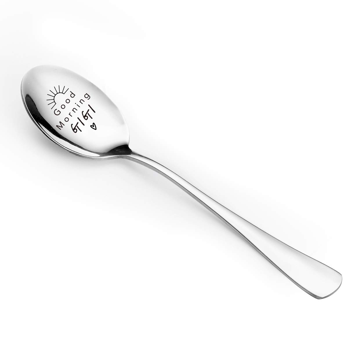 Best Grandma Gifts Gigi - Good Morning Gigi Spoon Funny Spoon Engraved Stainless Steel - Tea Coffee Spoon - Gigi Gift from Granddaughter Grandson - Gigi Mother's Day/Birthday/Christmas Gifts