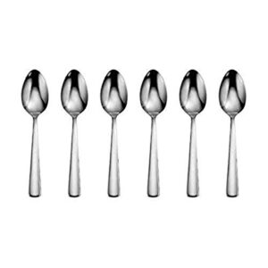 oneida aptitude everyday flatware dinner spoons 18/0 stainless steel, set of 6, silverware set