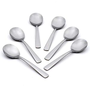 Oneida Aptitude Everyday Flatware Dinner Spoons 18/0 Stainless Steel, Set of 6, Silverware Set