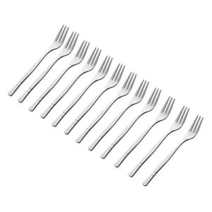 crab stainless steel forks,escargot forks 3 prong tasting appetizer forks portable cocktail salad fruit forks for party travel,set of 12, 5 inches (12 pcs)