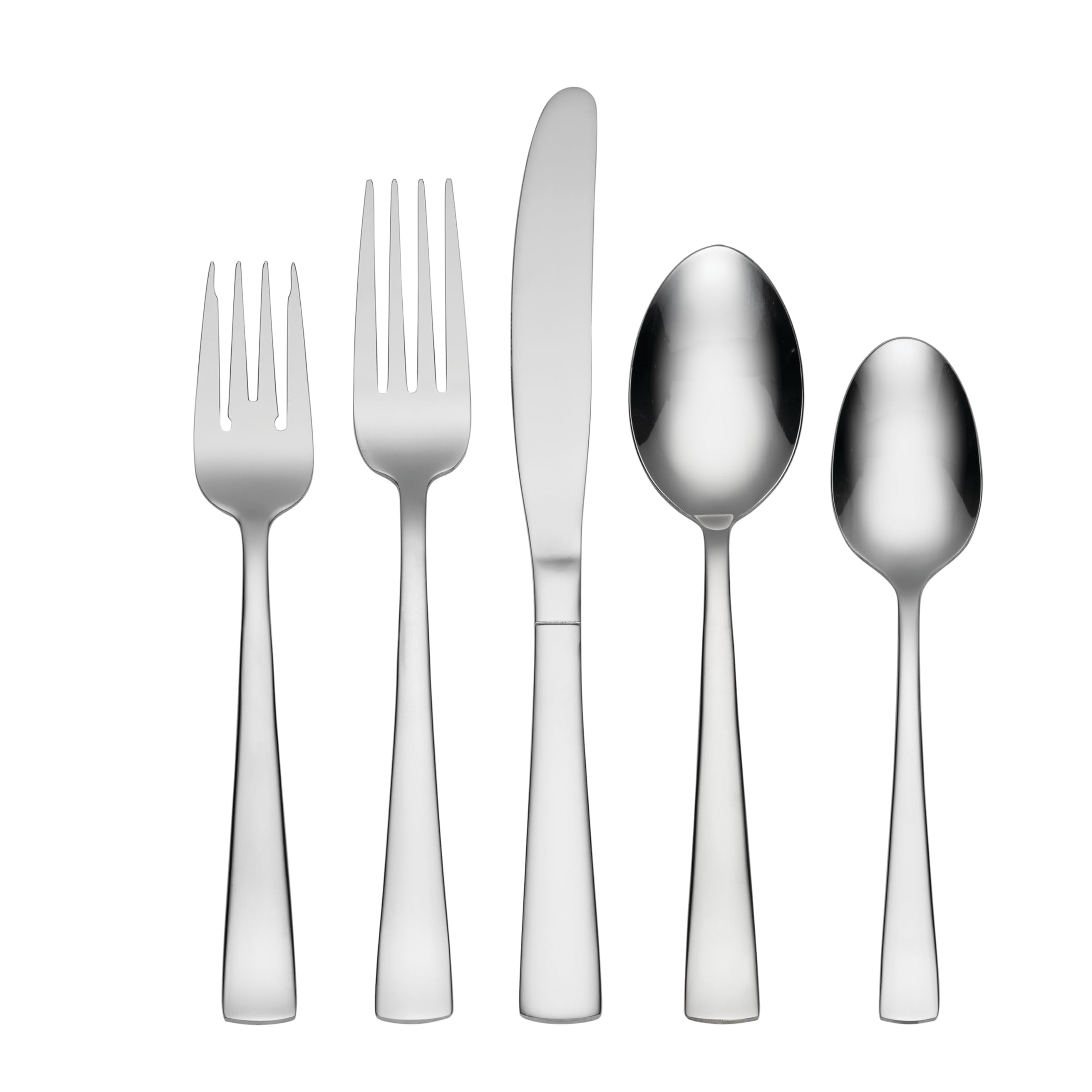 Oneida Avery 90 Piece Casual Flatware Set, 18/0 Stainless, Service for 12,Silver