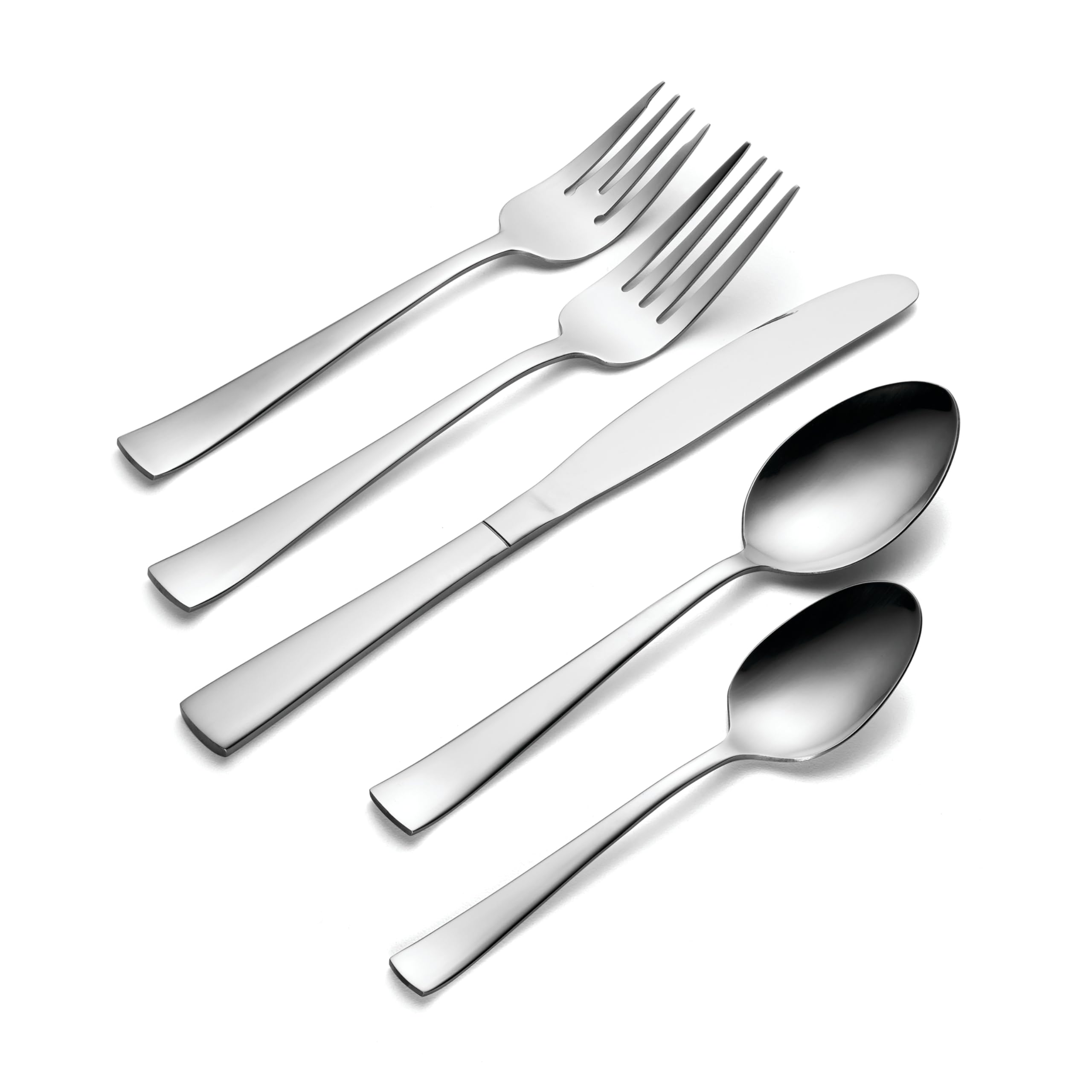 Oneida Avery 90 Piece Casual Flatware Set, 18/0 Stainless, Service for 12,Silver